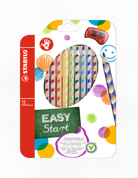 STABILO EASYcolors Ergonomic wooden coloured pencils (Right-handed ...