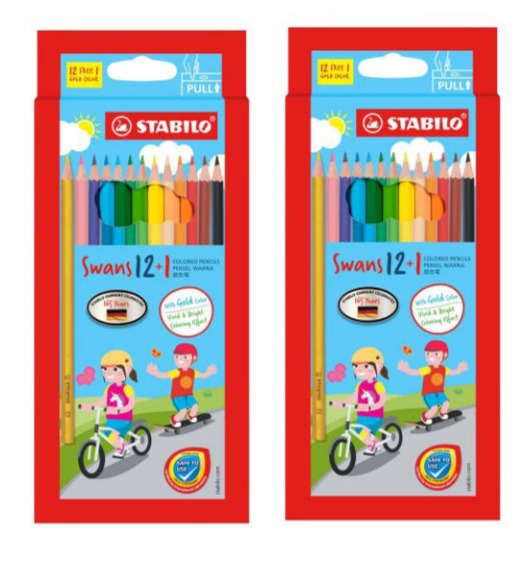 STABILO Swans [Twin Pack] Colored Pencils 13/26 Colours - Schwan ...